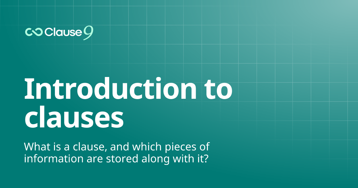 Introduction to clauses | Clause9