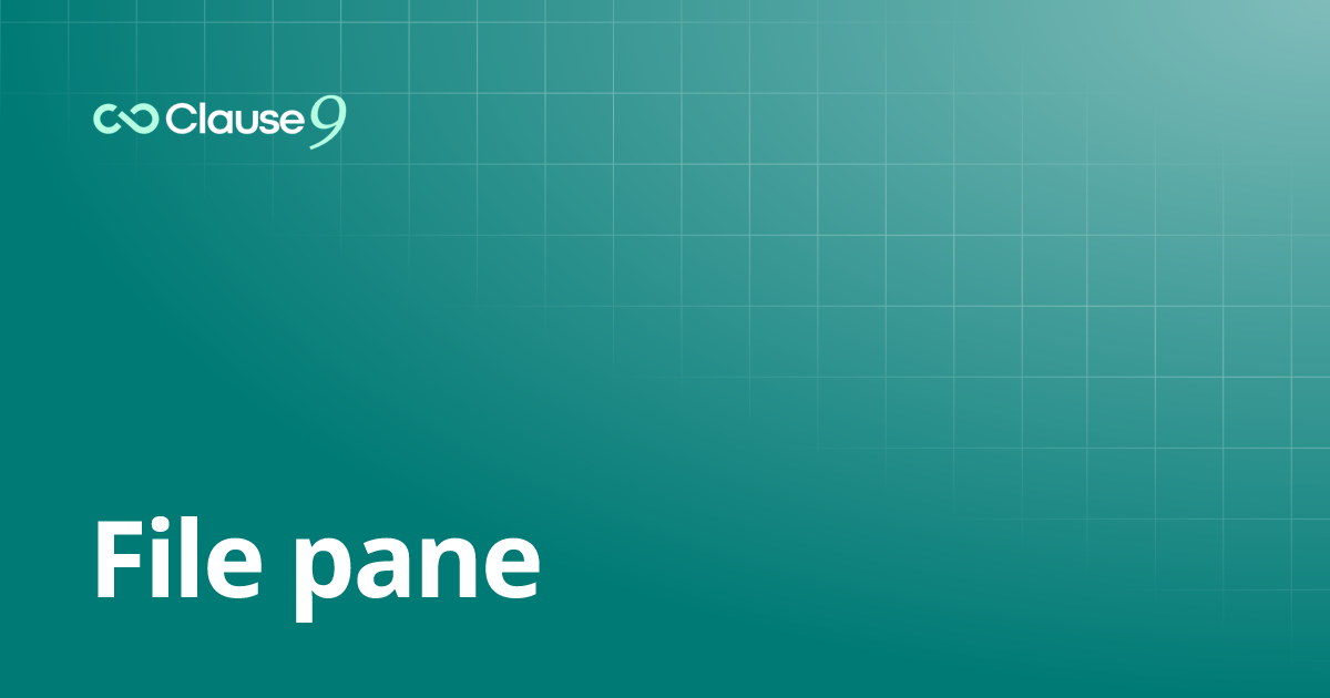File pane | Clause9
