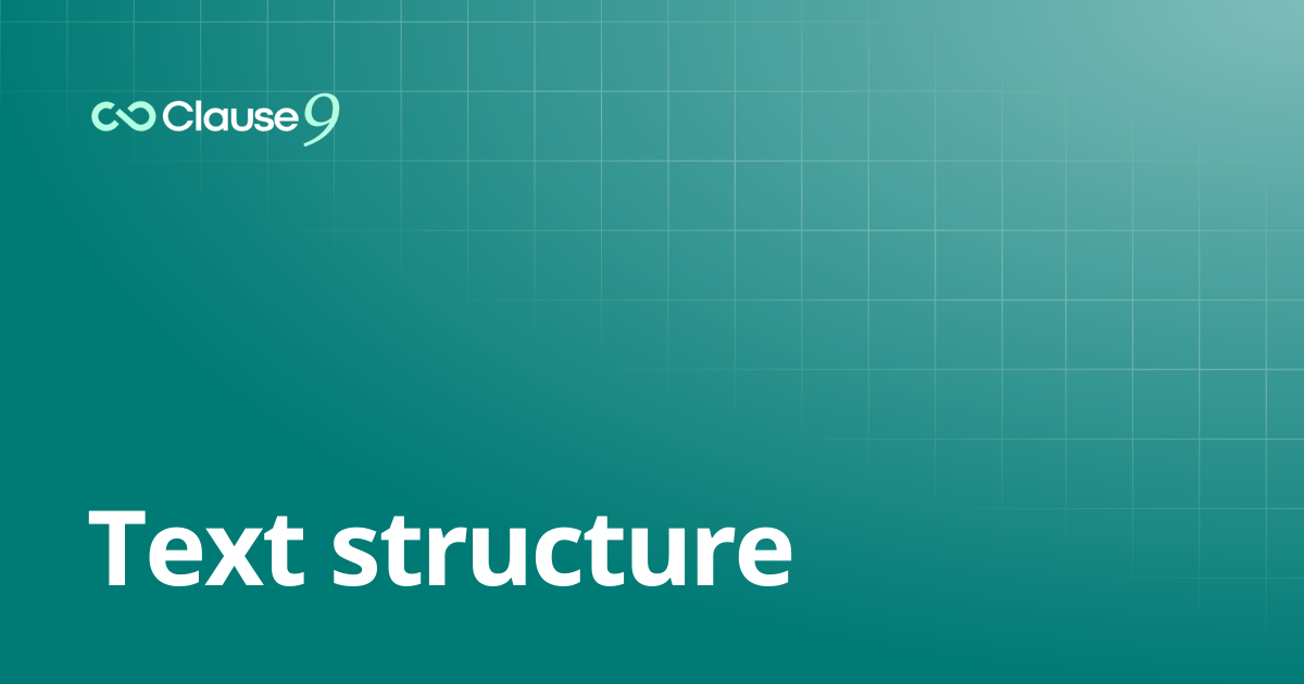 Text structure | Clause9